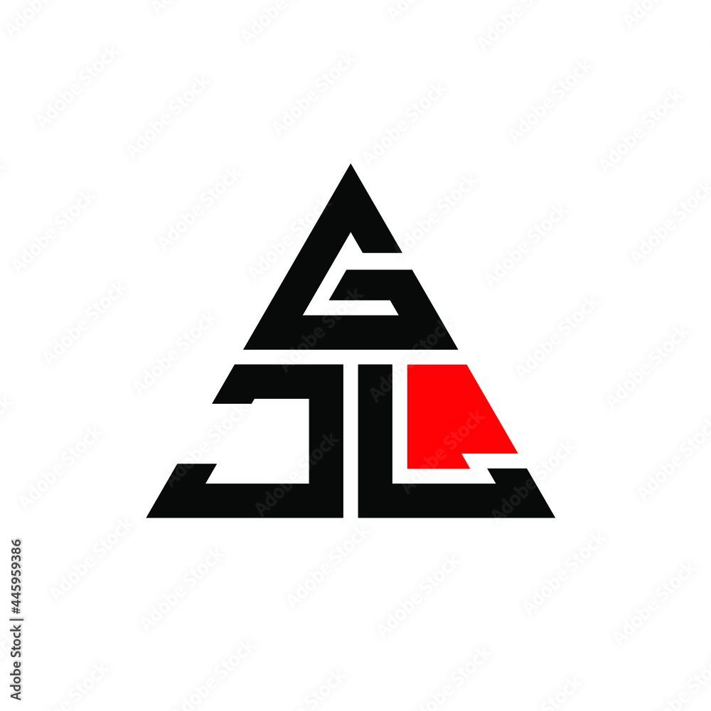 GJL triangle letter logo design with triangle shape. GJL triangle logo ...