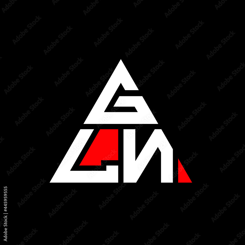GLN triangle letter logo design with triangle shape. GLN triangle logo ...