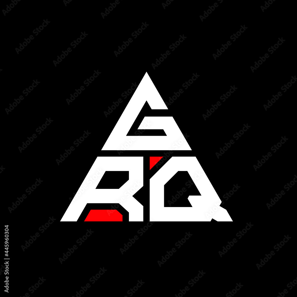 GRQ triangle letter logo design with triangle shape. GRQ triangle logo ...