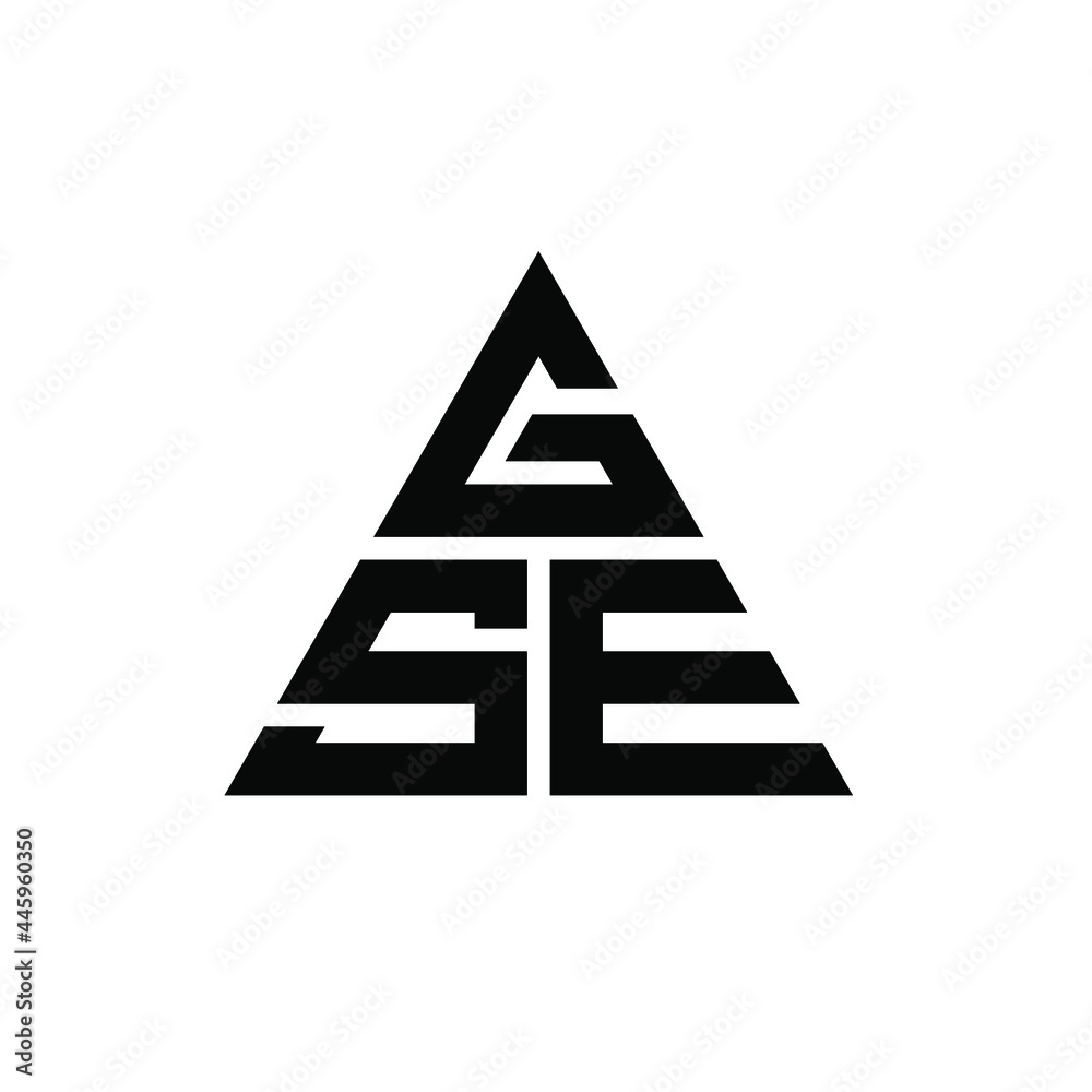 GSE triangle letter logo design with triangle shape. GSE triangle logo ...