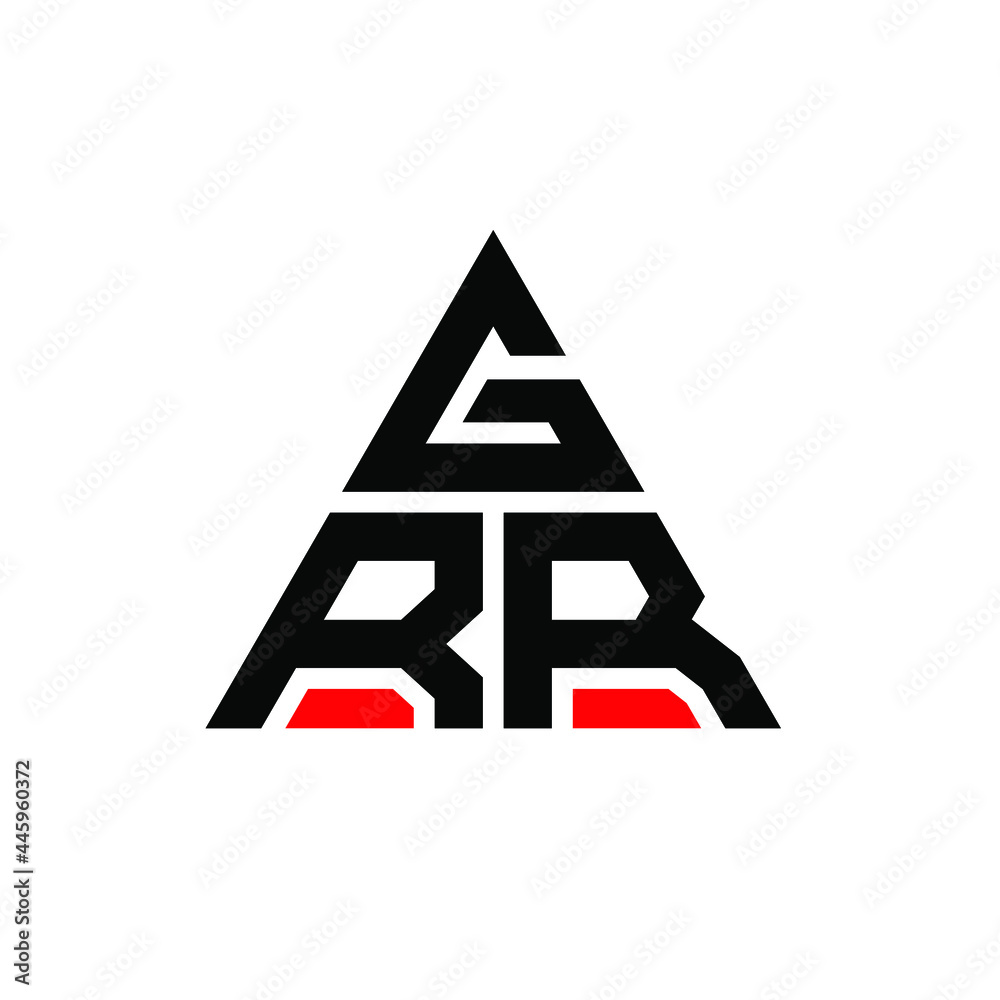 GRR triangle letter logo design with triangle shape. GRR triangle logo ...