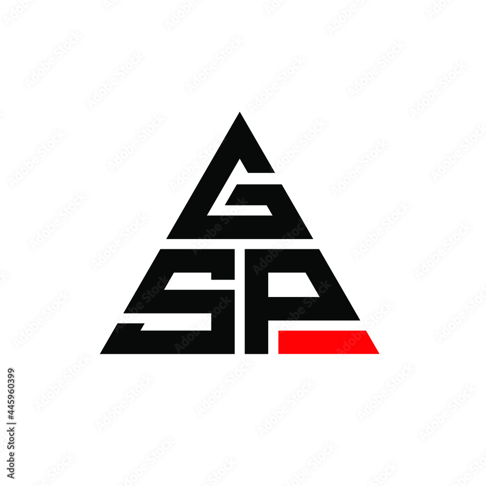 GSP triangle letter logo design with triangle shape. GSP triangle logo ...