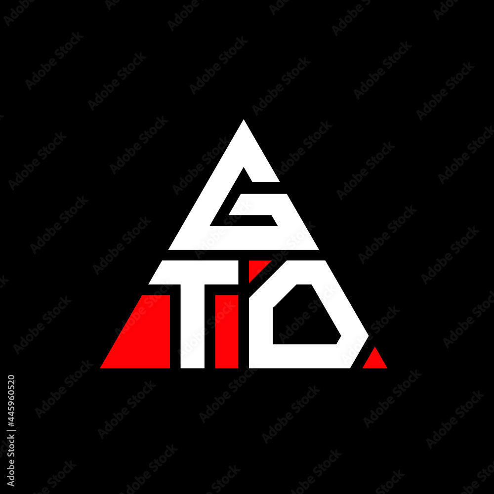 GTO triangle letter logo design with triangle shape. GTO triangle logo ...