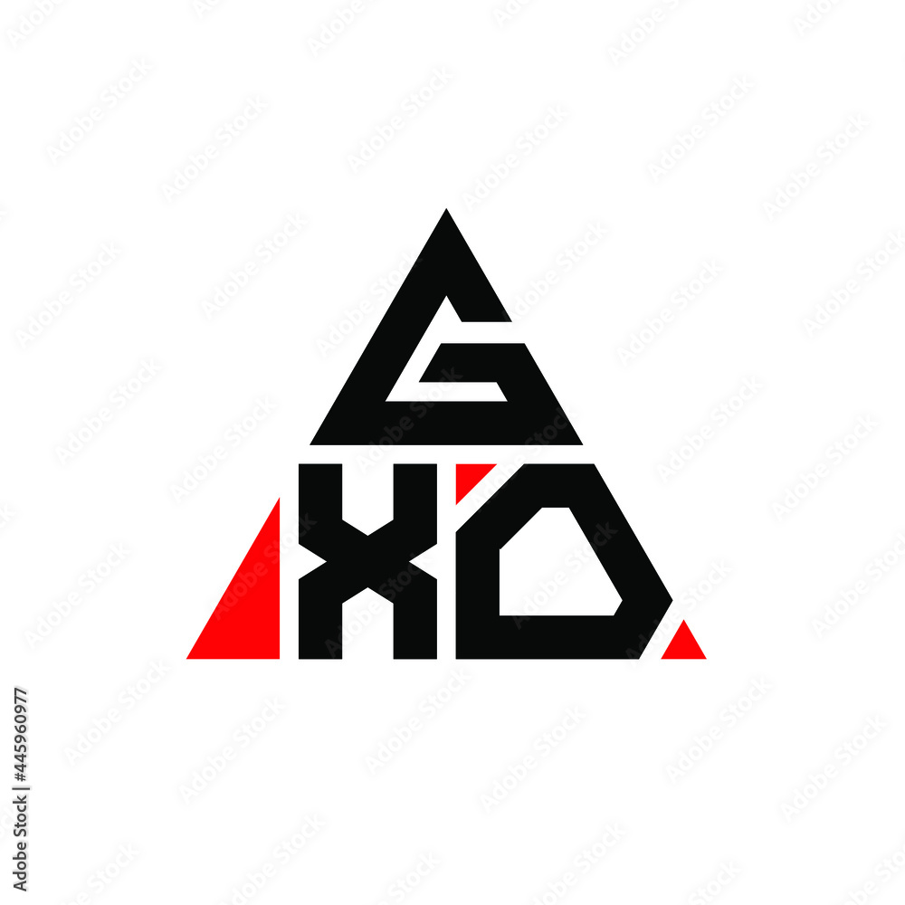GXO triangle letter logo design with triangle shape. GXO triangle logo ...