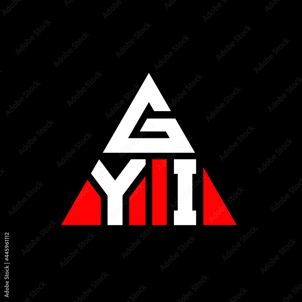 GYI triangle letter logo design with triangle shape. GYI triangle logo ...