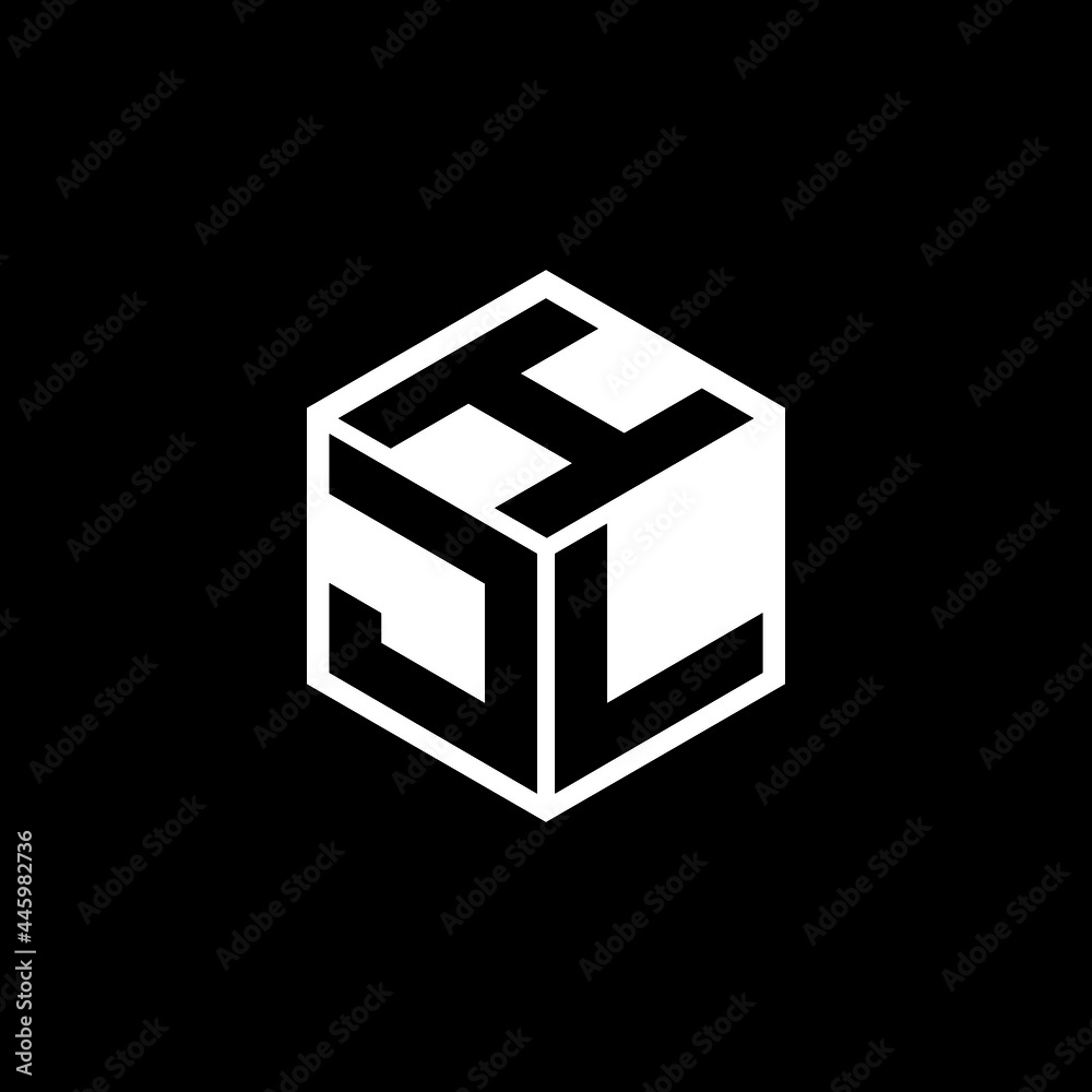 JLI letter logo design with black background in illustrator, vector ...
