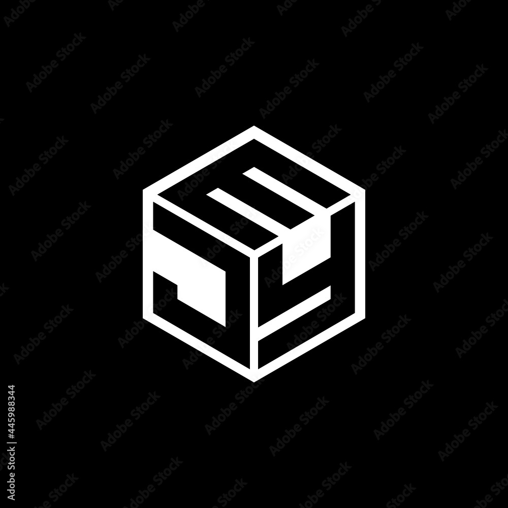 JYM letter logo design with black background in illustrator, vector ...