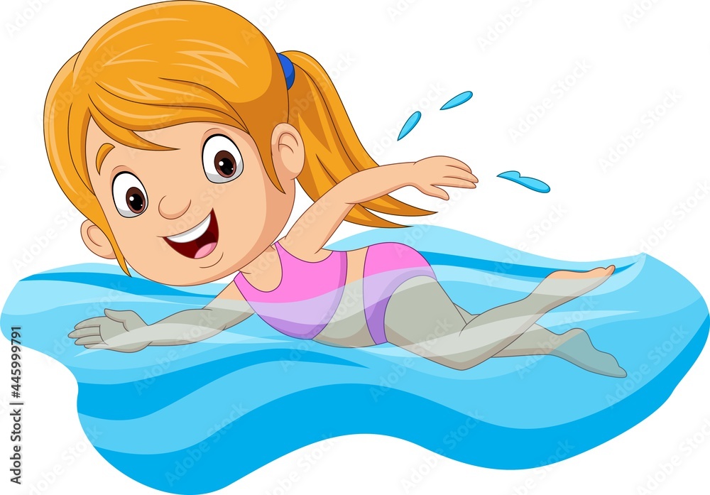 Clipart Girl Swimming