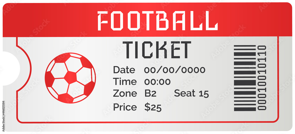 Football ticket card modern design. Invitation to football match to ... Football ticket card modern design. Invitation to football match to ...