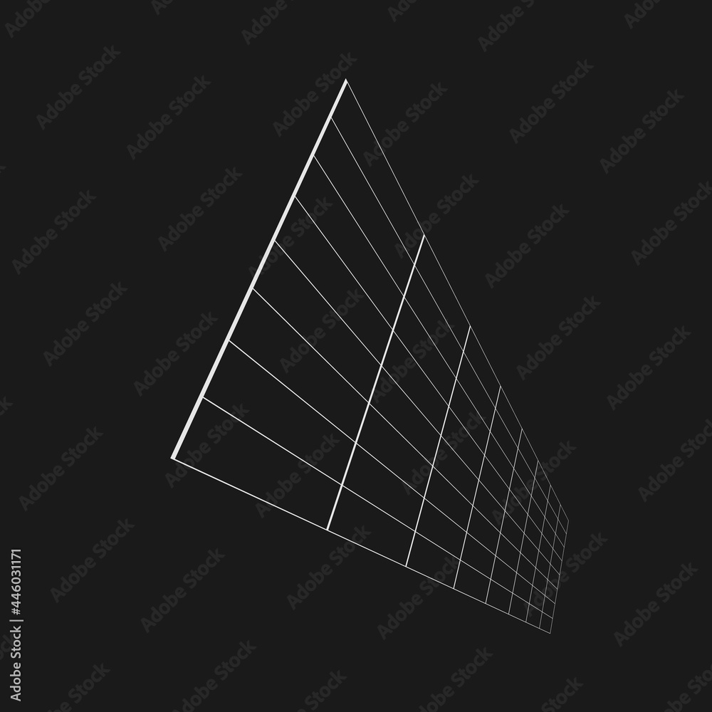 Retrofuturistic perspective elongated grid at an angle. Cyber design ...