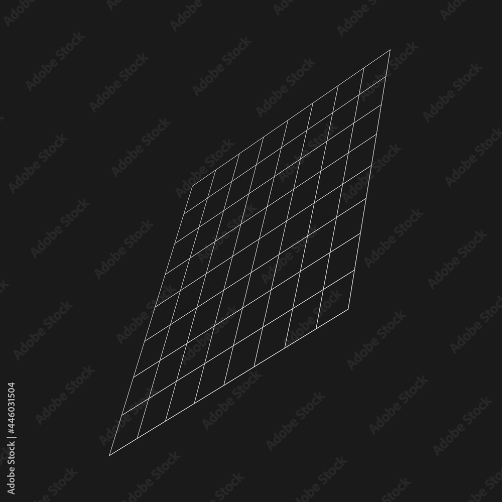Retrofuturistic perspective grid at an angle. Cyber design element ...
