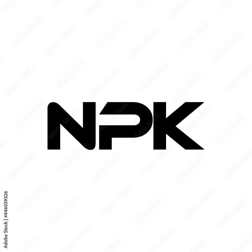 Vecteur Stock NPK letter logo design with white background in ...