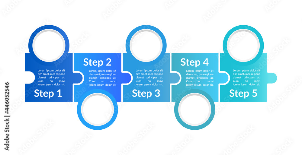 Blue informational vector infographic template. Project presentation ...