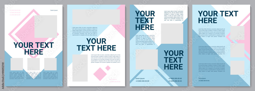Pastel multicolor brochure template. Business production. Flyer ...