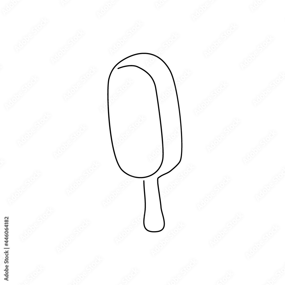 Ice lolly continuous line drawing. One line art of dairy produce, milk ...