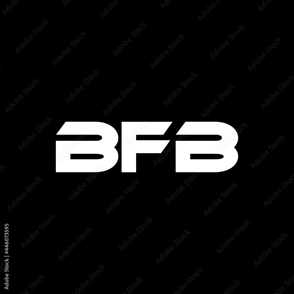 BFB letter logo design with black background in illustrator, vector ...