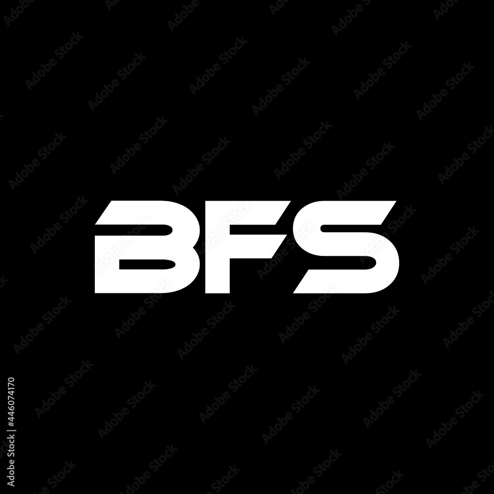 BFS letter logo design with black background in illustrator, vector ...