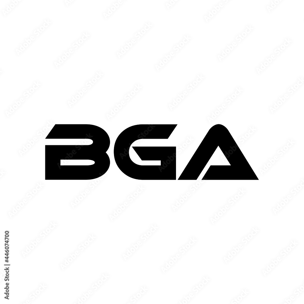 BGA letter logo design with white background in illustrator, vector ...