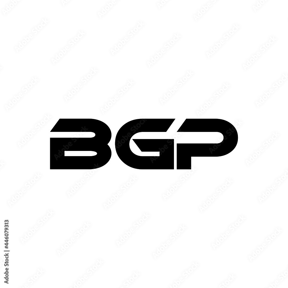 BGP letter logo design with white background in illustrator, vector ...