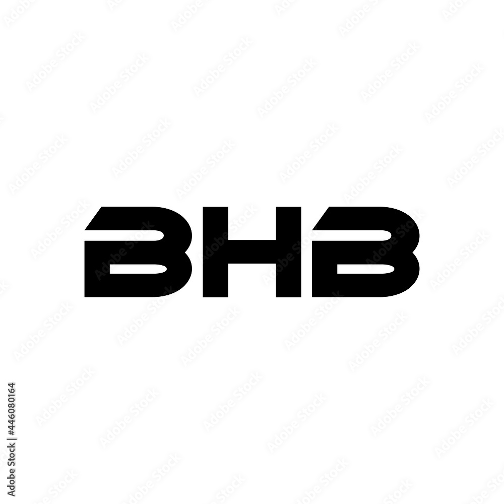 BHB letter logo design with white background in illustrator, vector ...