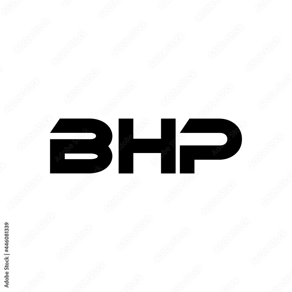 Vecteur Stock BHP letter logo design with white background in ...