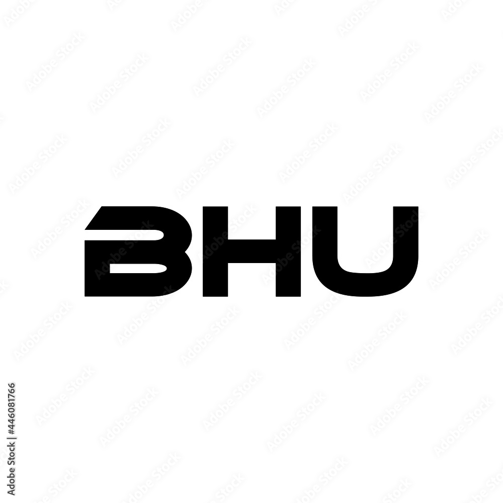 Vecteur Stock BHU letter logo design with white background in ...