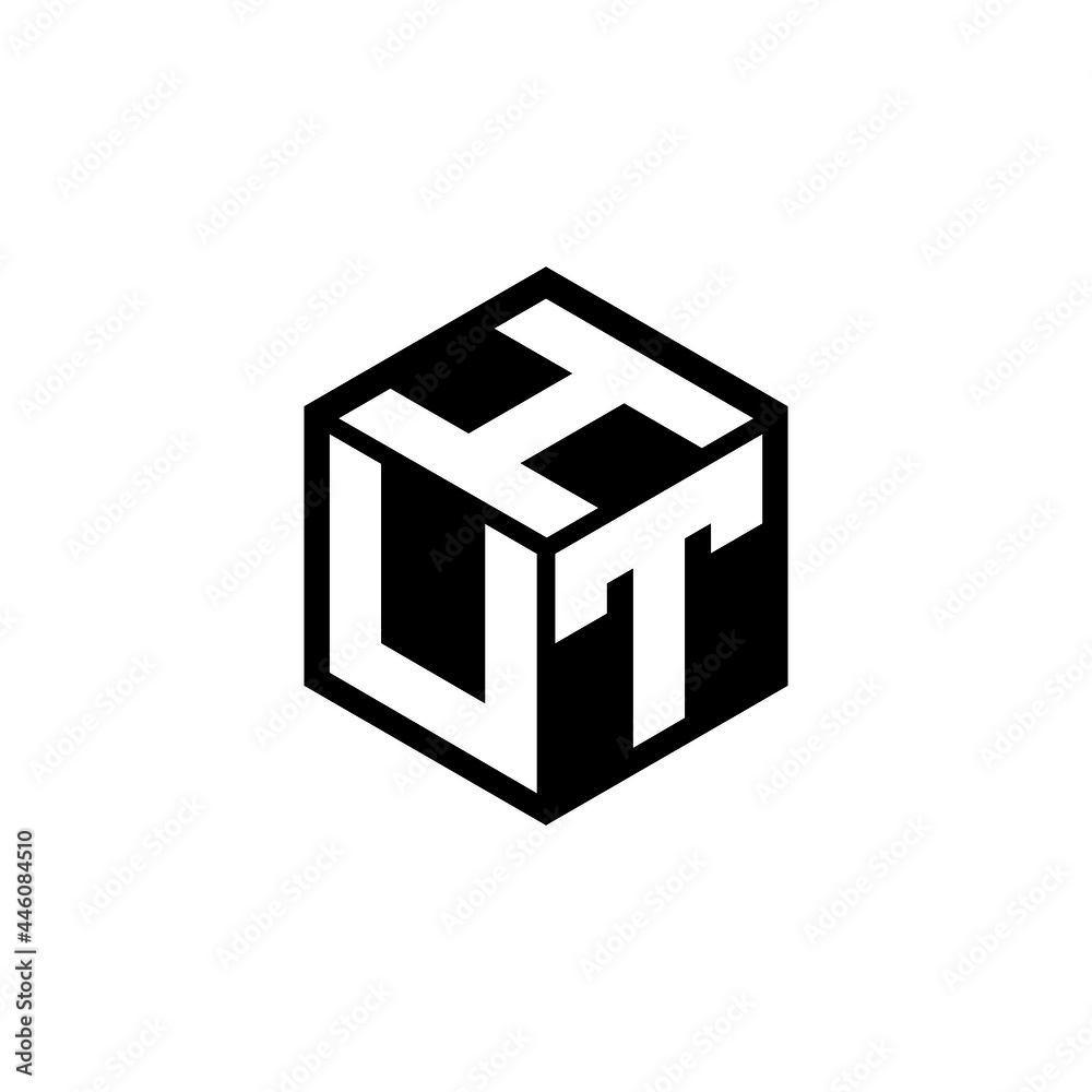 UTH letter logo design with white background in illustrator, vector ...