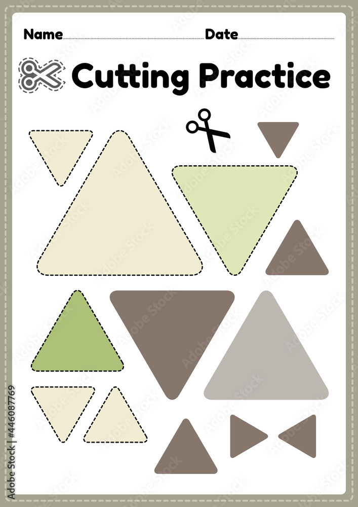 Free printable cutting activities for preschoolers to cut the paper ...