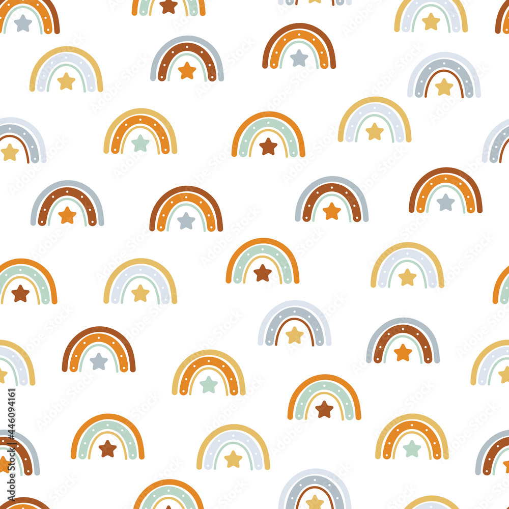 Seamless rainbow background for kids Stock Vector | Adobe Stock
