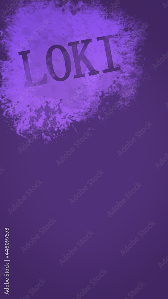Purple Phone Wallpaper with Name Loki in Stencil Art Stock Illustration ...