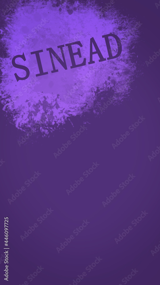 Purple Phone Wallpaper with Name Sinead in Stencil Art Stock ...