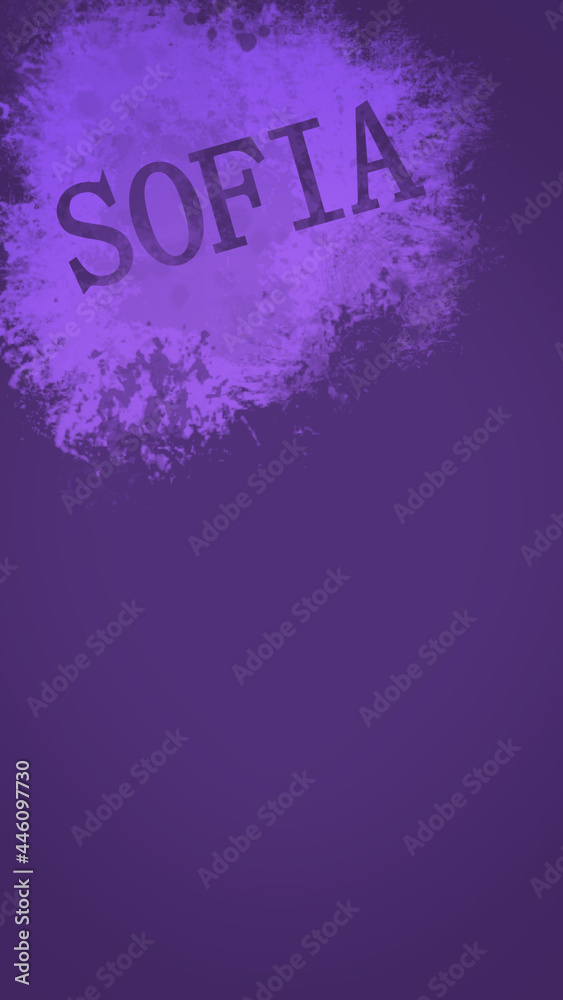 Purple Phone Wallpaper with Name Sofia in Stencil Art Stock ...
