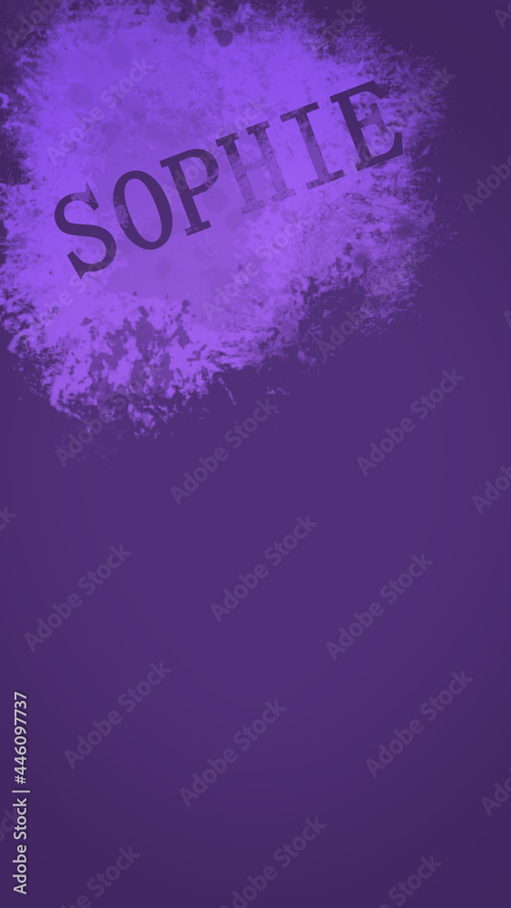 Purple Phone Wallpaper with Name Sophie in Stencil Art Stock ...