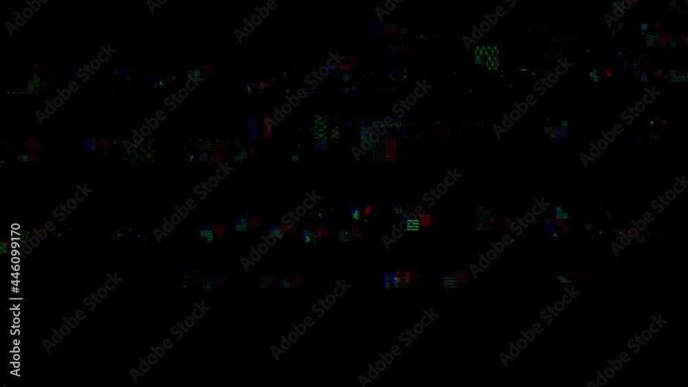 Glitch noise distortion of broken video empty background, VHS effect ...