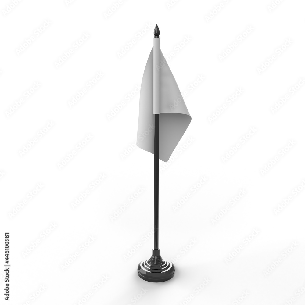 Desk Flag, Table Flag with Black Plastic Base and Pole, White Flag ...
