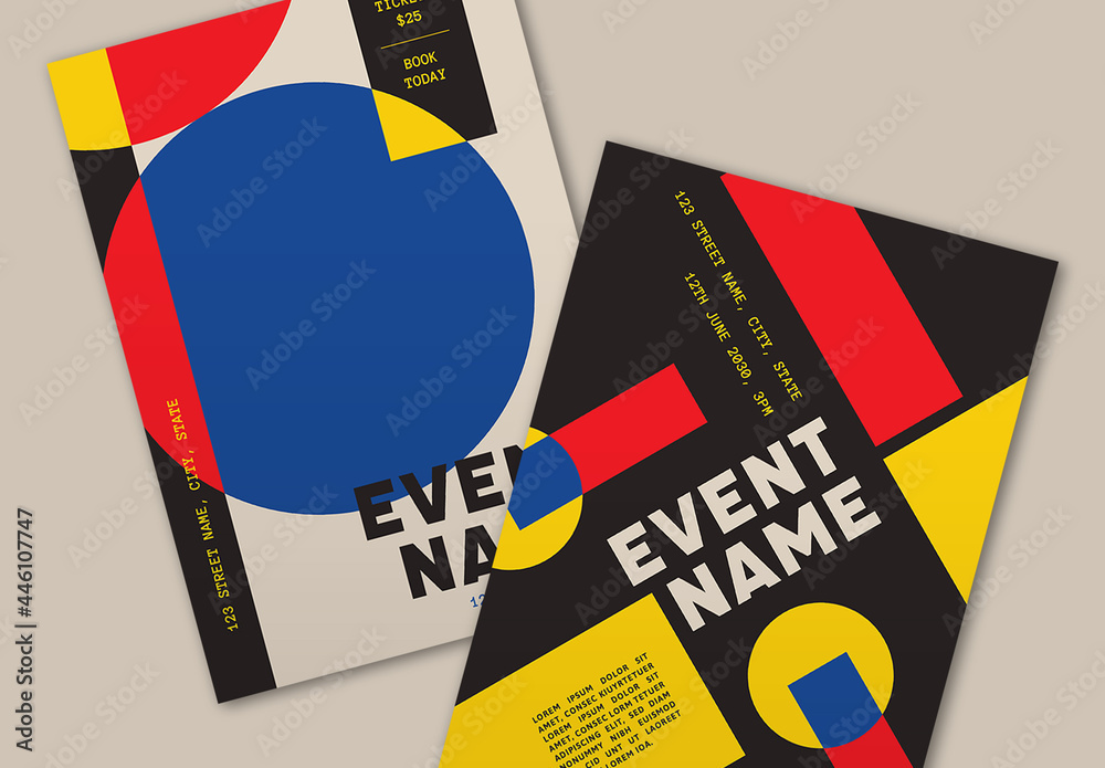 Modern Event Flyers Set Stock Template | Adobe Stock