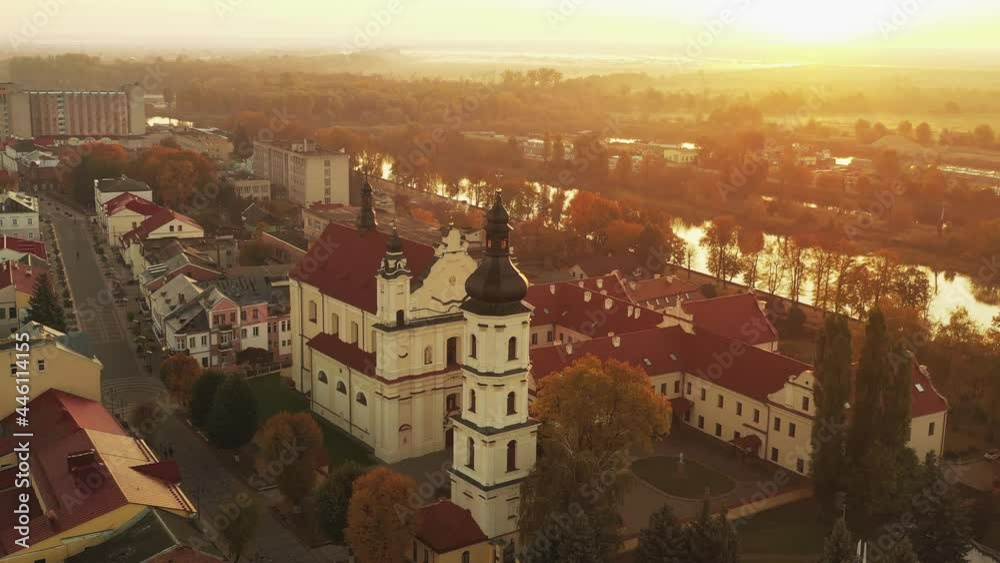Pinsk, Brest Region, Belarus. Pinsk Cityscape Skyline In Autumn Morning ...