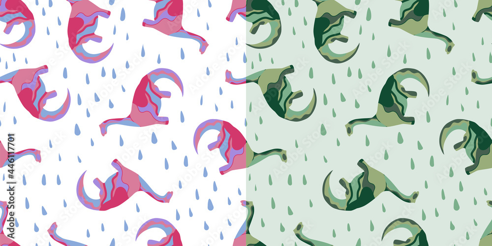 Dinosaur pattern. Cute spotted dino seamless pattern. Repeat endless ...