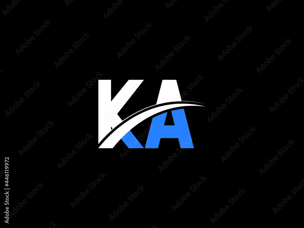 Letter KA Logo, Colorful ka logo icon design for your business Stock ...