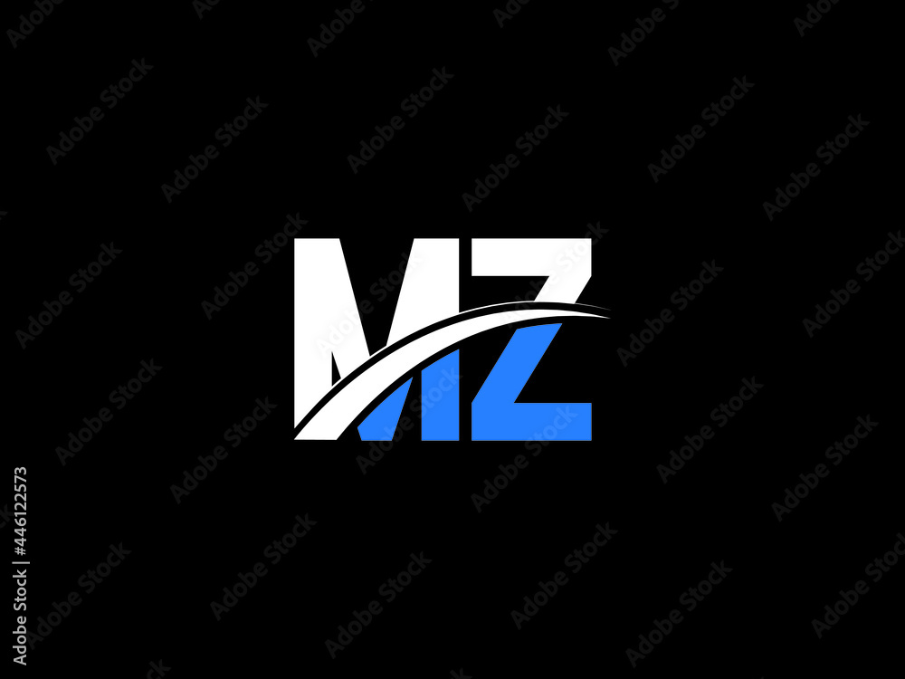 Letter MZ Logo Image, mz Letter Logo Design For Business Stock Vector ...
