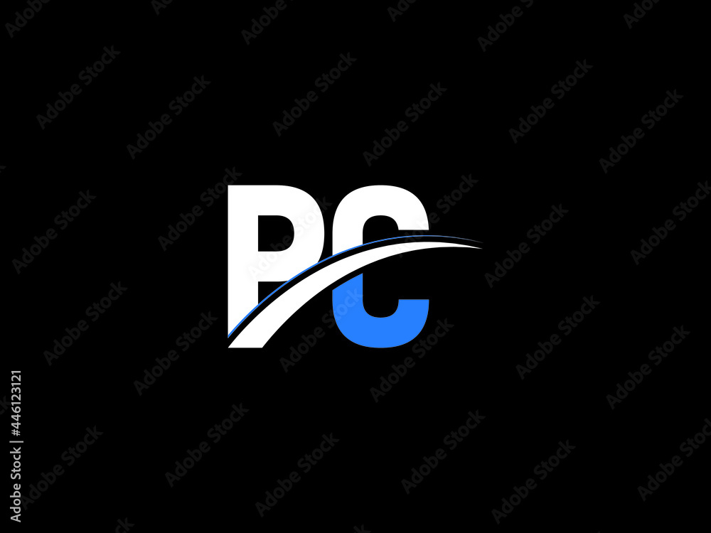 Letter PC Logo Image, pc Letter Logo Design For Business Stock Vector ...