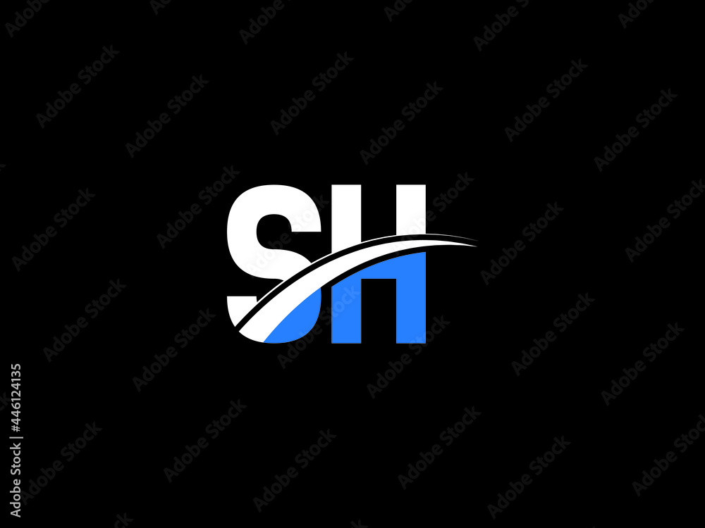 Letter SH Logo Image, sh Letter Logo Design For Business Stock Vector ...