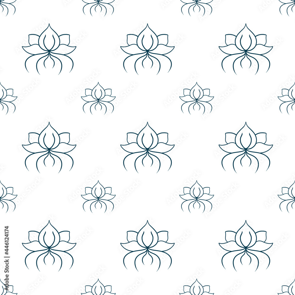 fabric pattern, simple hand-drawn outline repeat pattern, repeat ...