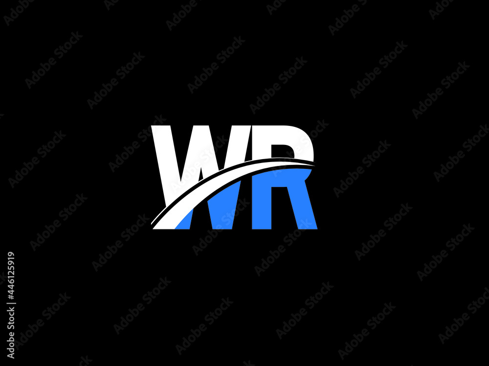Letter WR Logo Image, wr Letter Logo Design For Business Stock Vector ...
