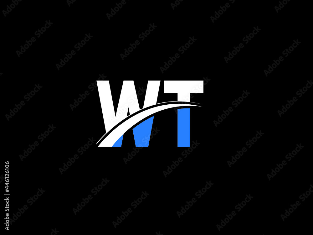 Letter WT Logo Image, wt Letter Logo Design For Business Stock Vector ...