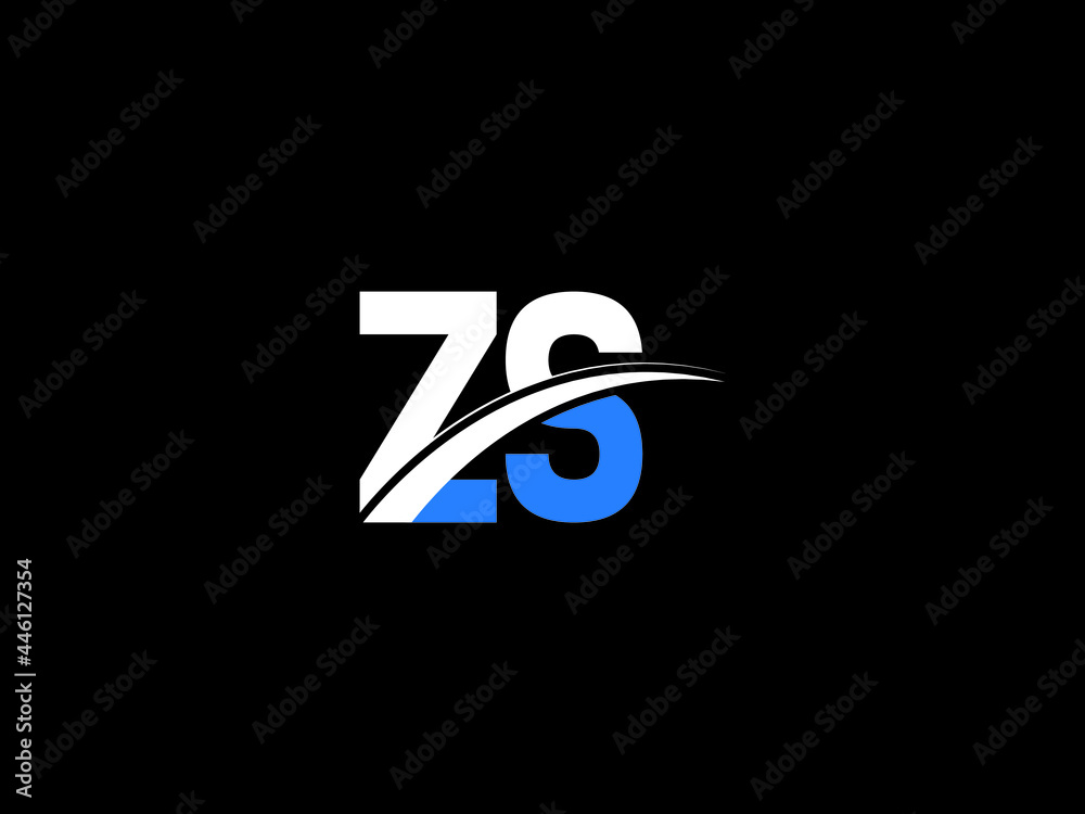 Letter ZS Logo Icon, colorful ZS logo image vector for business Stock ...