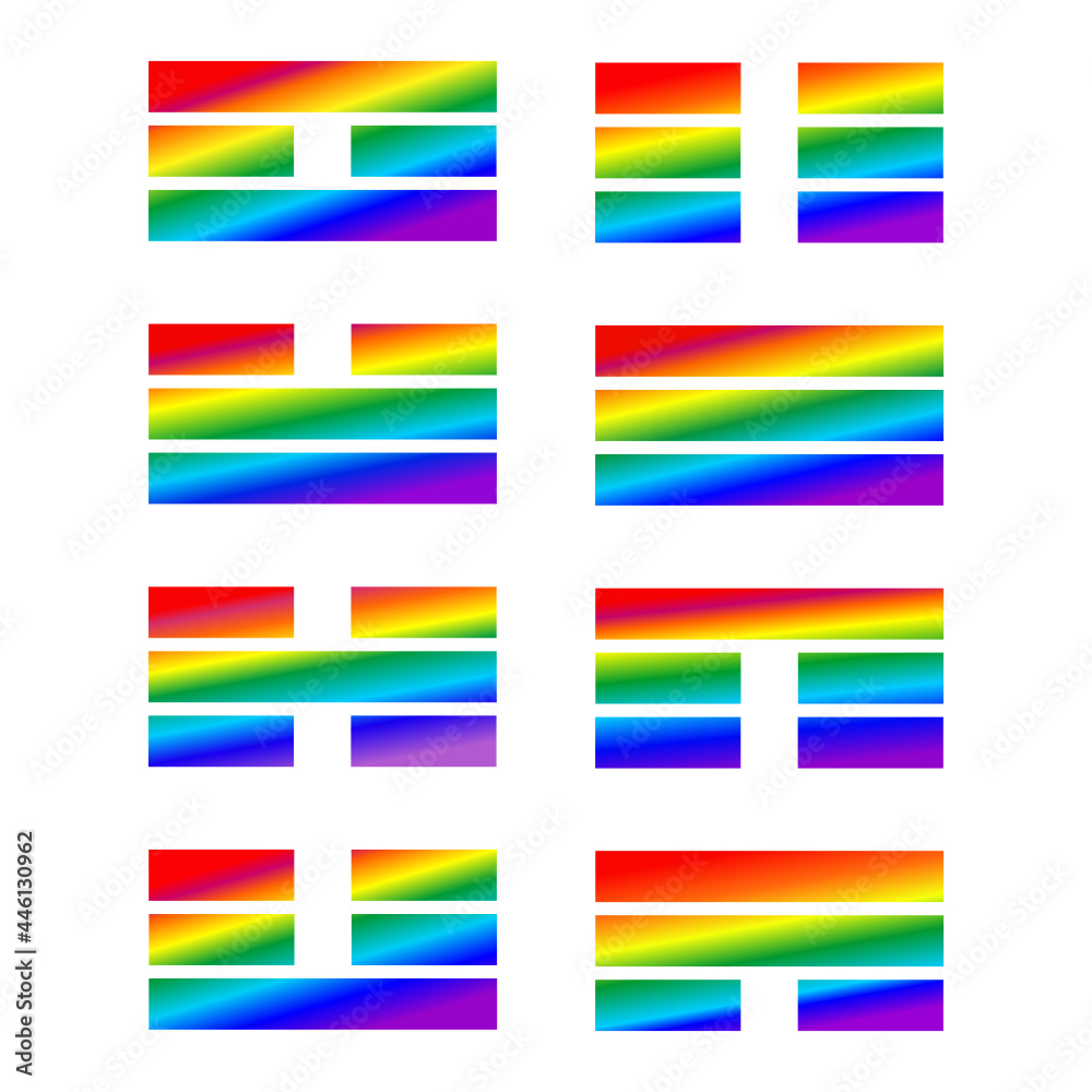 eight trigrams i ching rainbow gene keys human design Stock Vector ...
