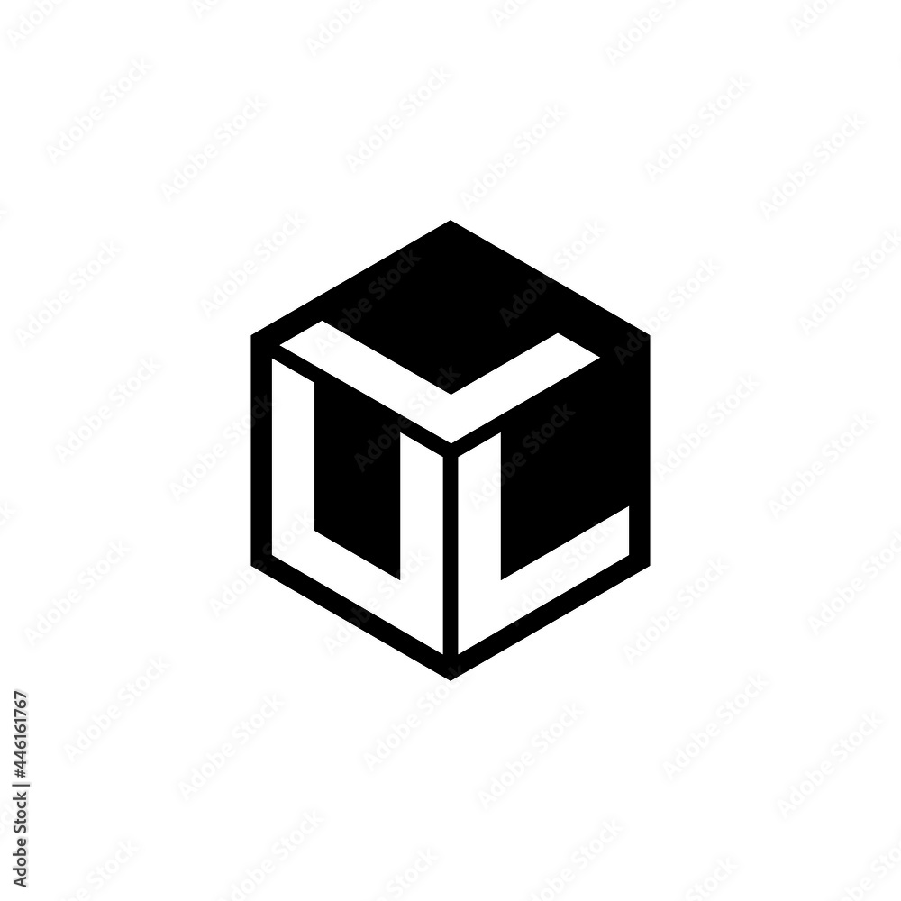 ULL letter logo design with white background in illustrator, vector ...