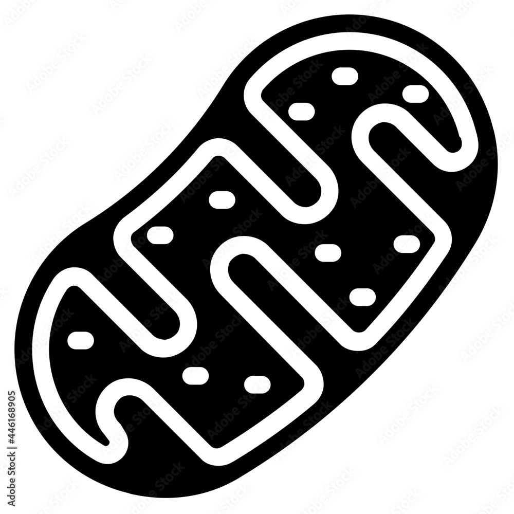 mitochondria glyph icon Stock Vector | Adobe Stock