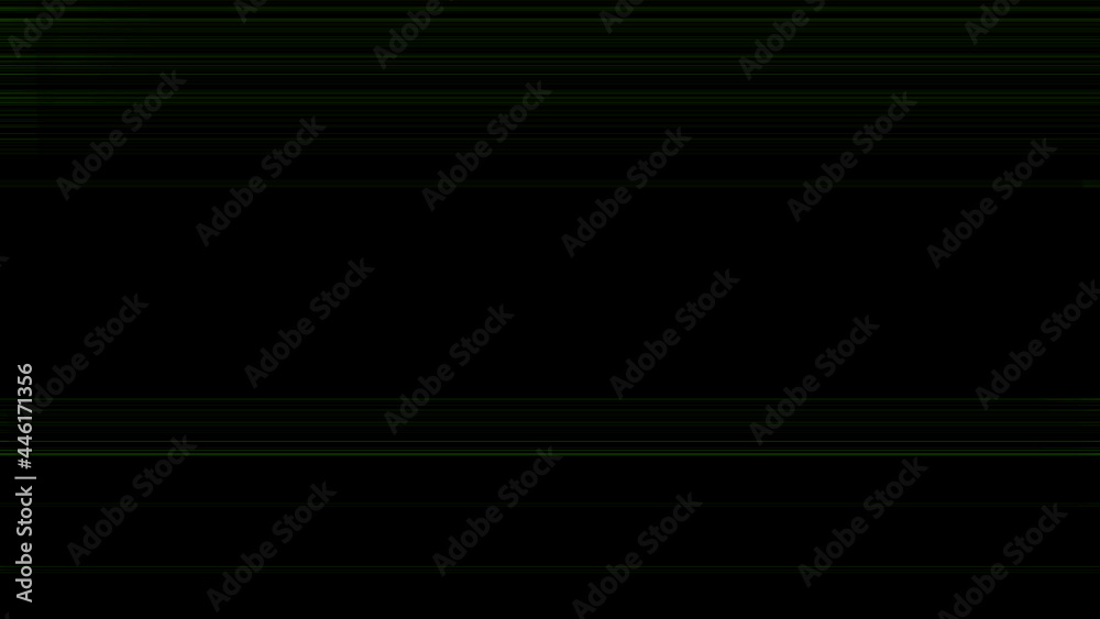 Horizontal distortion of broken video image on black background, VHS ...